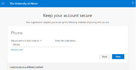 MFA SMS : The University of Akron, Ohio